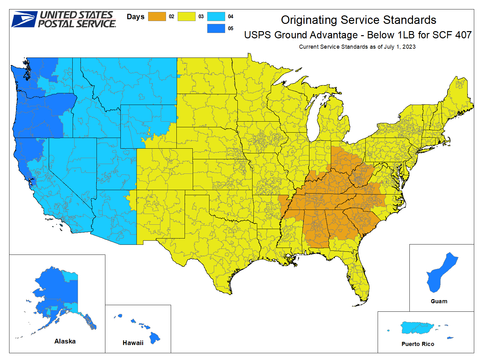 Shipping Map and Times - Speedway Screen Prints