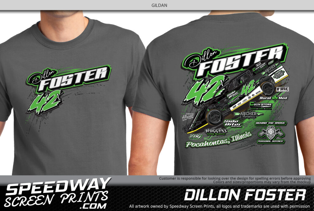 Dillon Foster Modified 2023 Shirt Design - Speedway Screen Prints