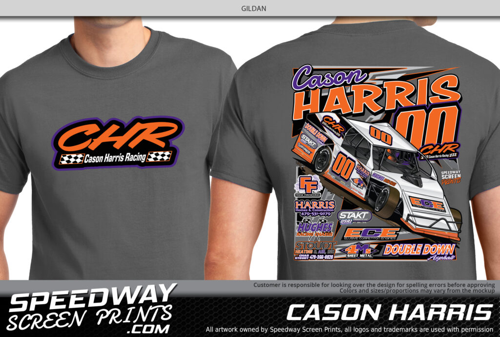 Cason Harris Modified 2023 Shirt Design - Speedway Screen Prints