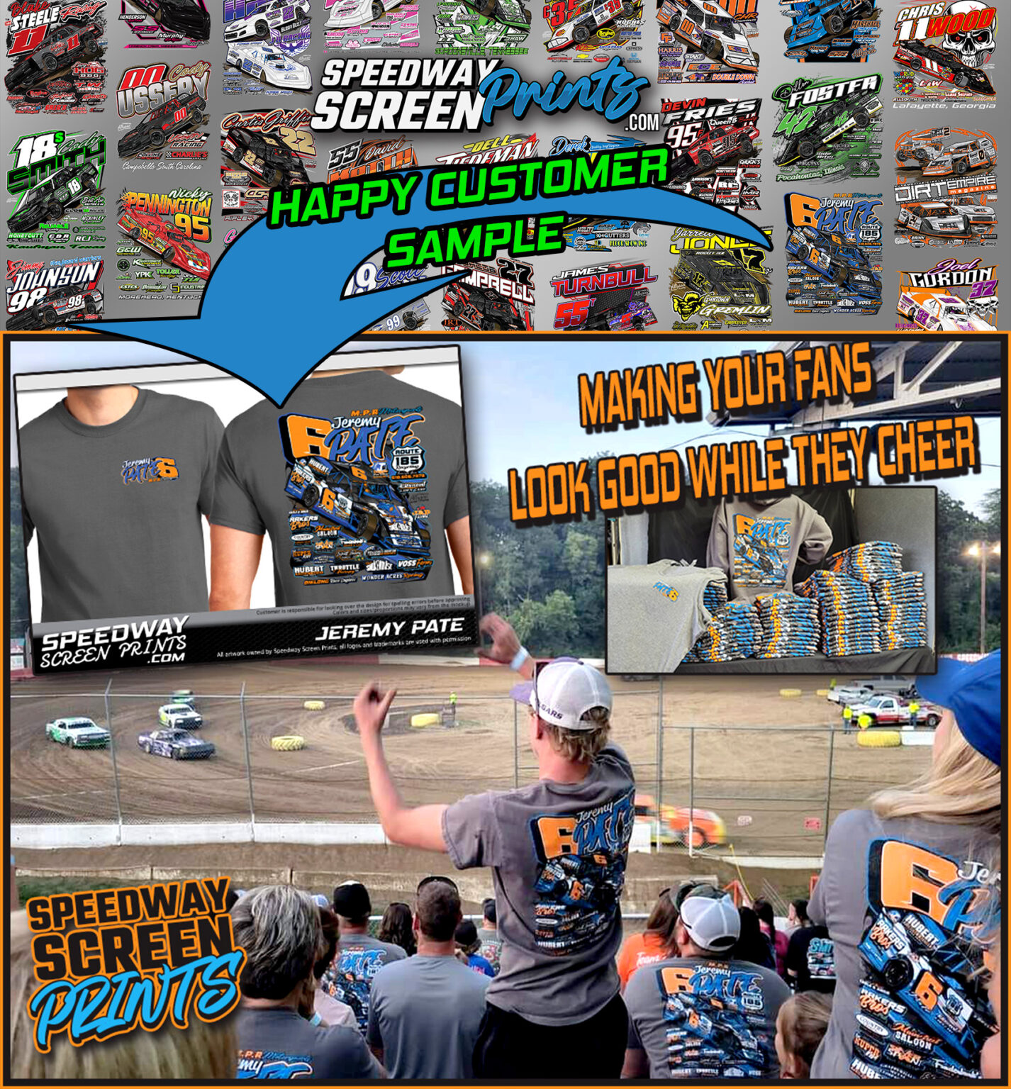 24 Full Color Racing Shirts - Speedway Screen Prints
